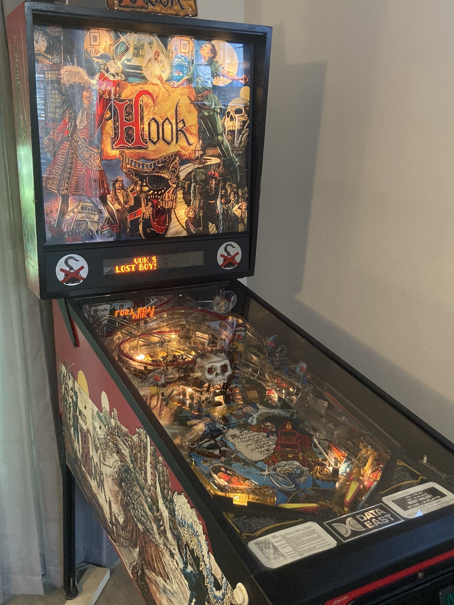 Reduced; Hook Pinball Machine; Home Use Only; In Very Good Condition ...
