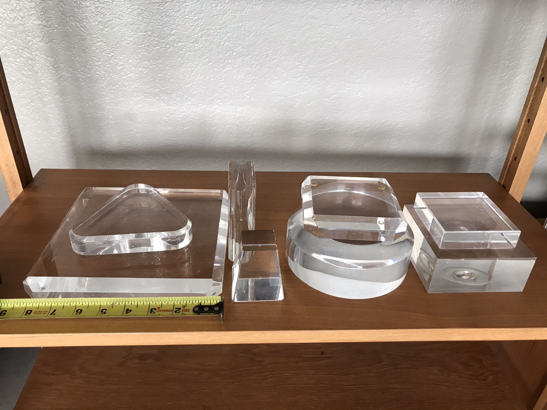 Lucite / Acrylic display riser pieces. Awesome beveled edges. Please ...