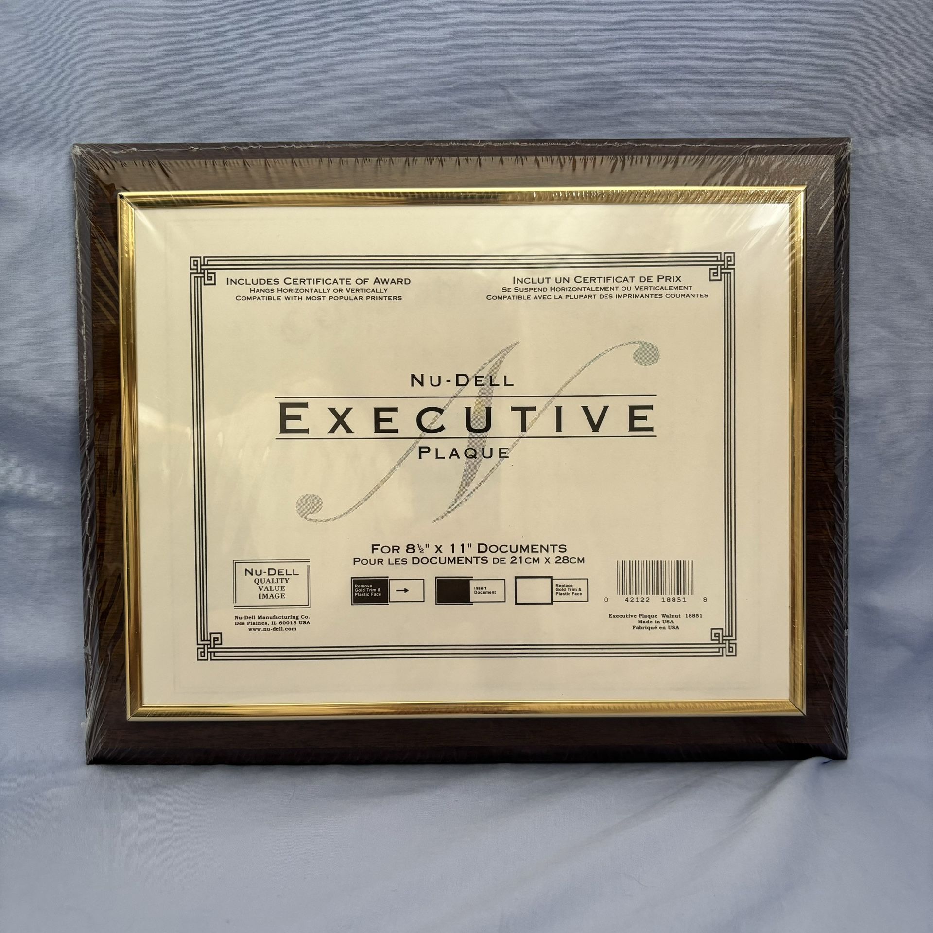 Award Wall Plaque - For Insertable Certificates for Sale in Bolingbrook ...