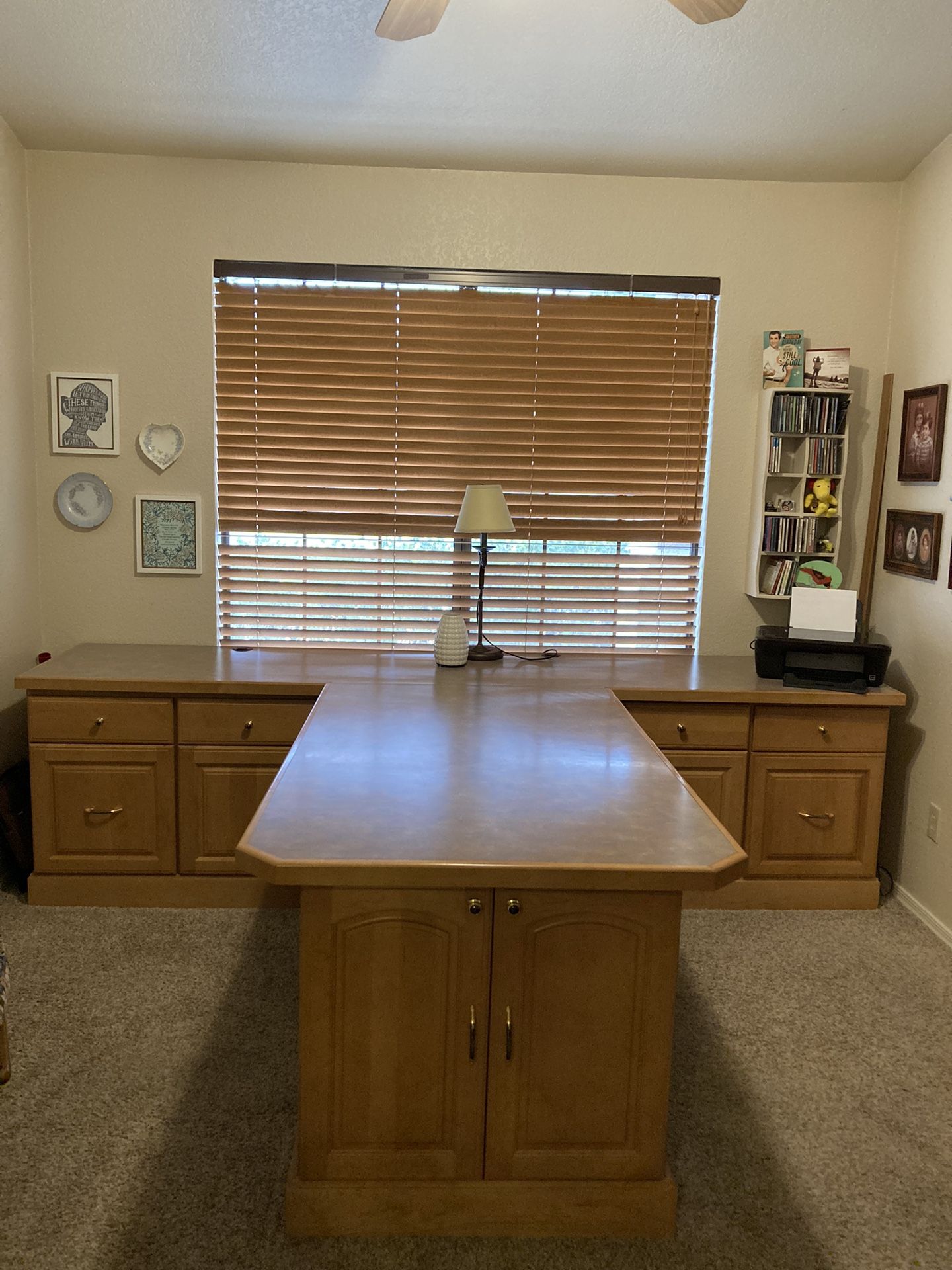 Double Sided Desk With Drawers
