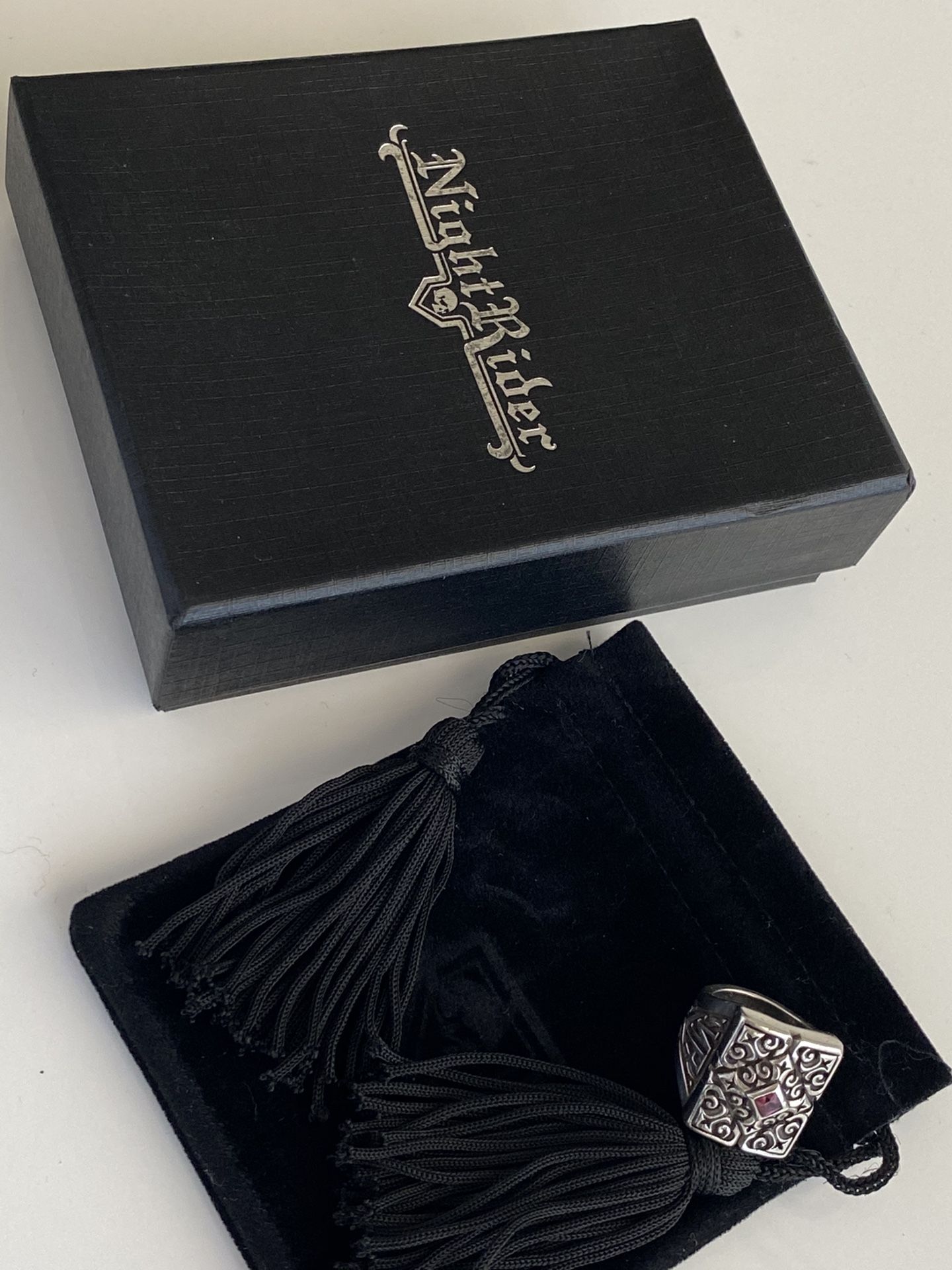 Night Rider Ring Solid Sterling Silver 925 Ladies Ring 5.5 for Sale in ...