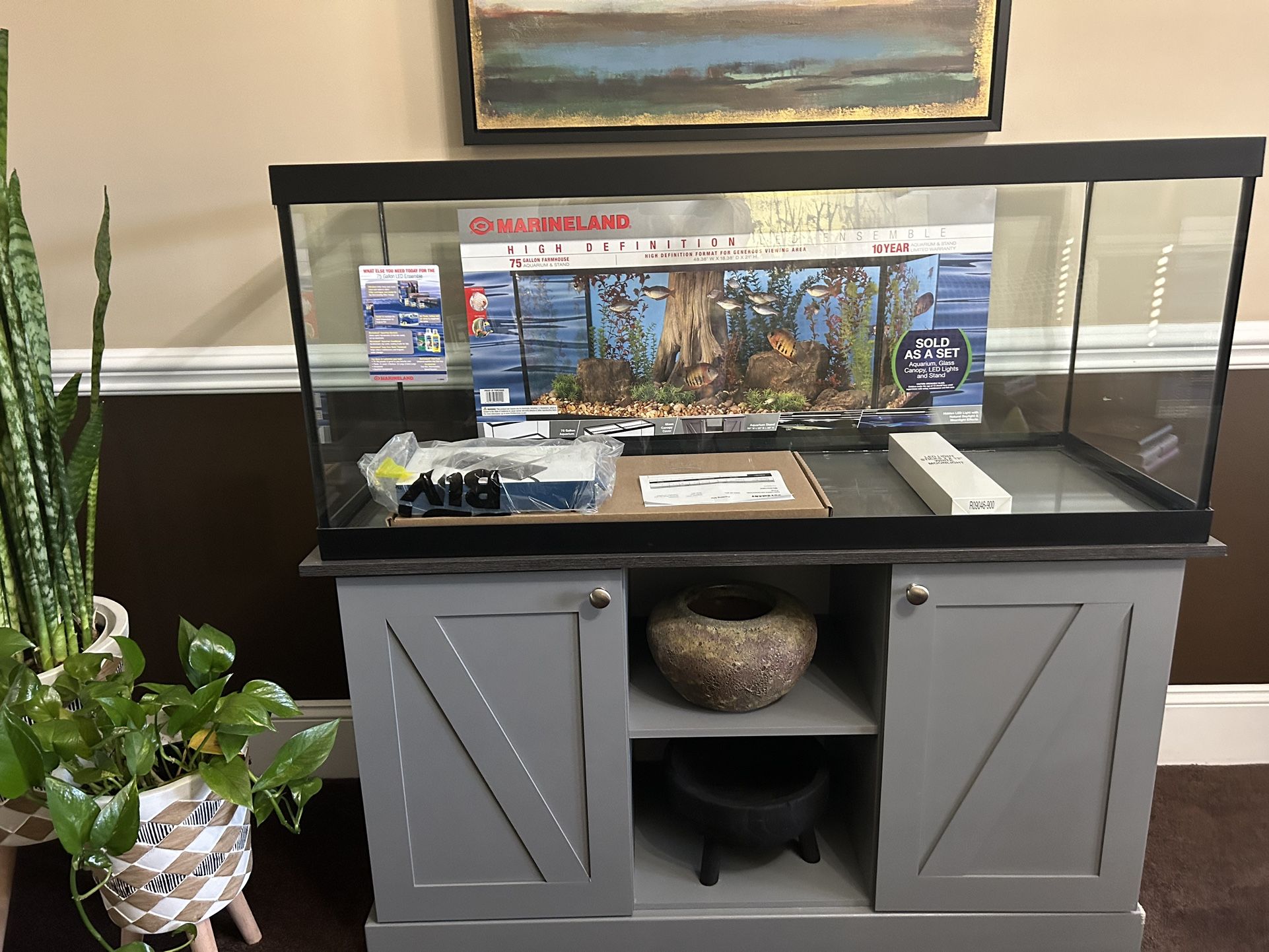 New 75-gallon Fish Aquarium w-Stand for Sale in Charlotte, NC - OfferUp