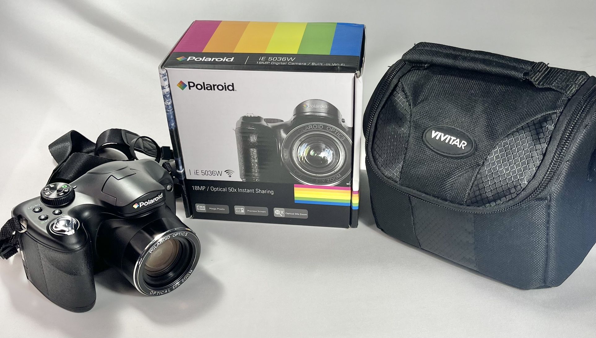 Polaroid iE 5036W 18MP Digital Camera With Vivitar Storage Bag ...