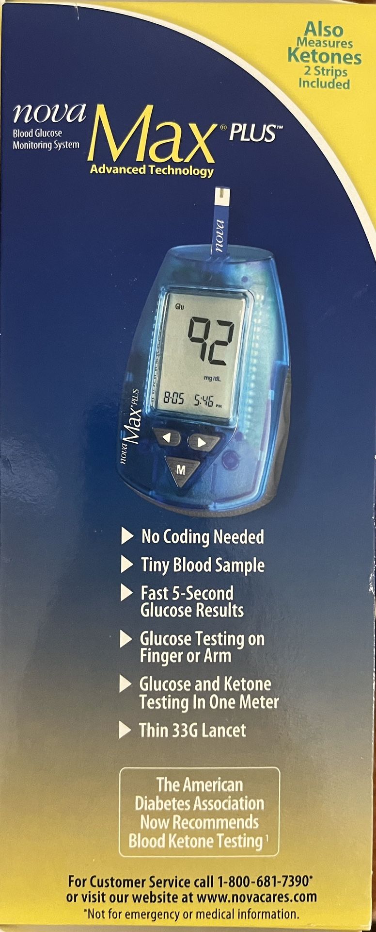 Nova Max Plus- Blood Glucose Monitoring System for Sale in City Of ...
