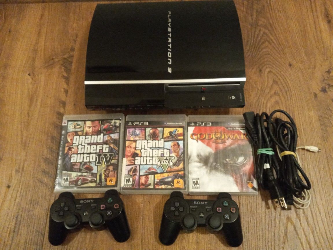 Fat Sony PlayStation 3 PS3 With 30 Games Downloaded And 3 Disc Games ...