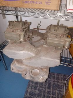 Small Block Chevrolet Offenhouser Cross Ram Intake Chevelle Camaro El ...