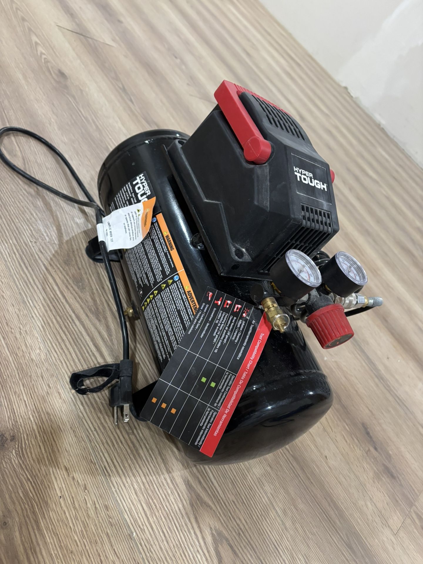 Hyper Tough Black 100 PSI Oil-free Portable Air Compressor 3 gal for ...