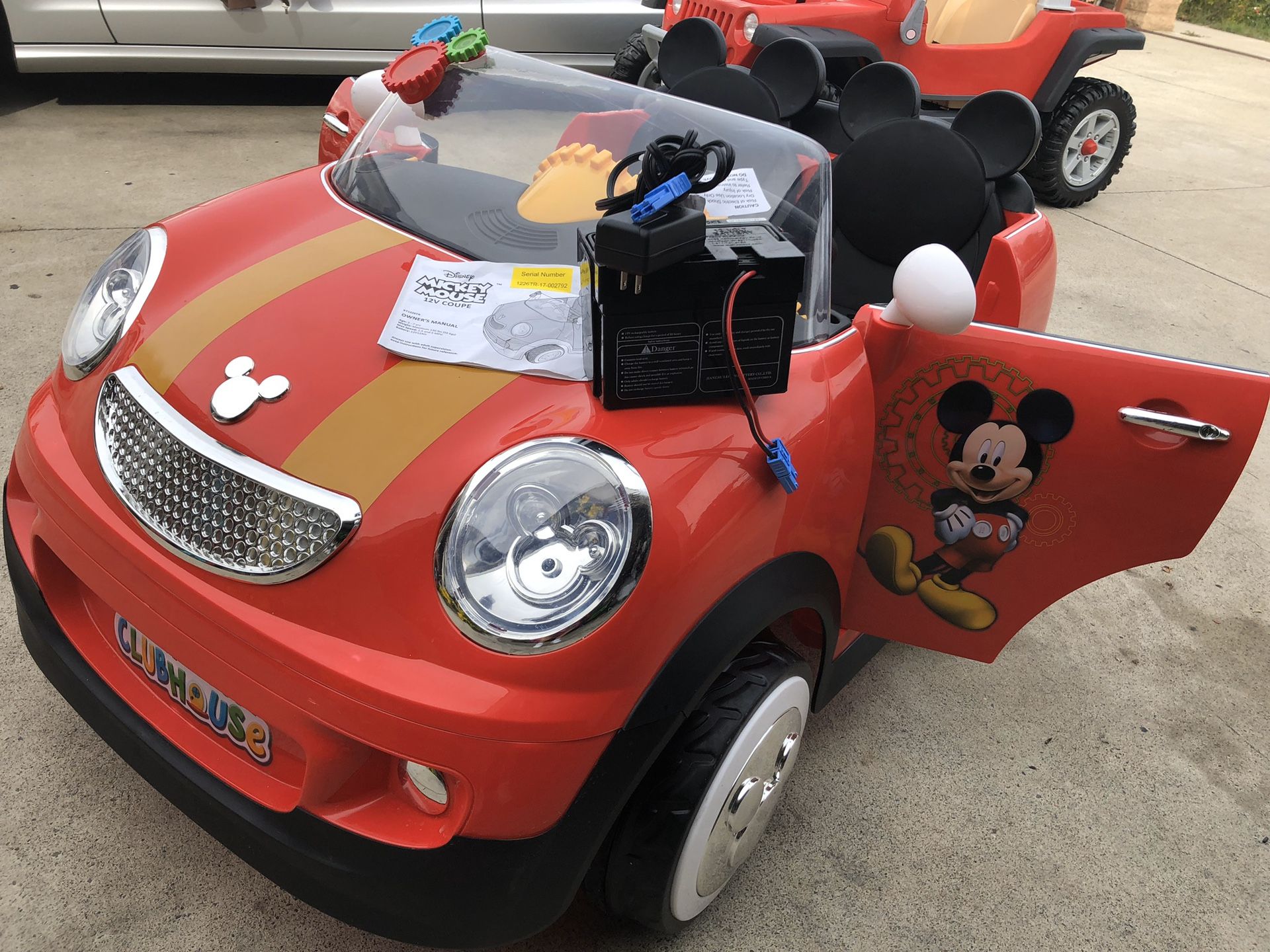 Mickey Mouse Mini Cooper Car 12volt 2seater electric kids ride on cars ...