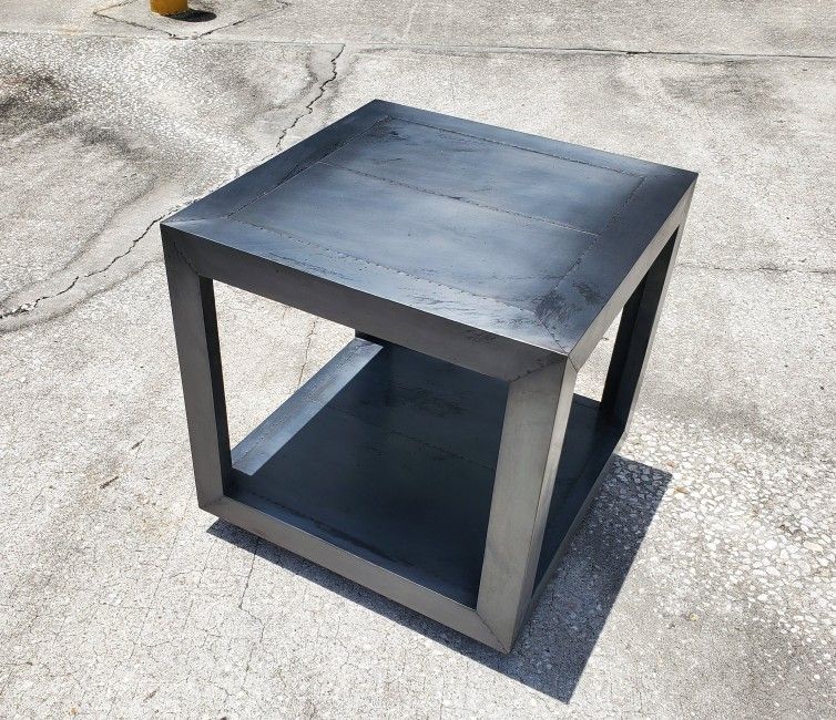 Restoration Hardware RH - La Salle Metal Wrapped Side Table (Very Nice ...