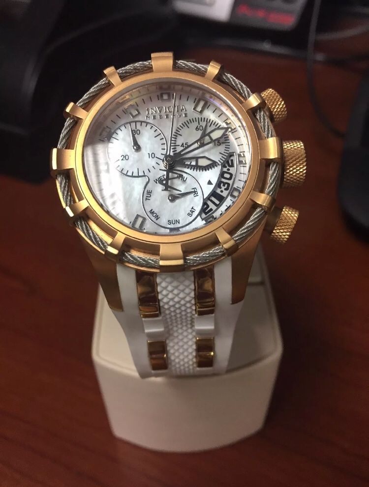 Women’s invicta Bolt reserve chronograph watch in rose gold and ...