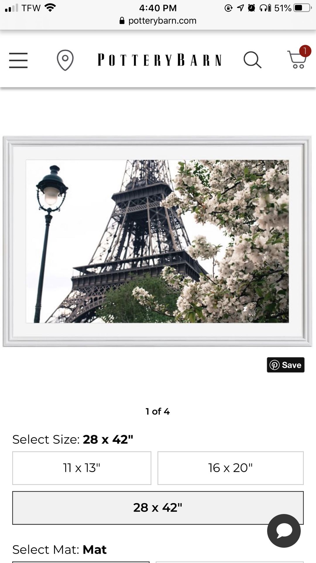 Pottery Barn framed Paris picture for Sale in Fullerton, CA - OfferUp