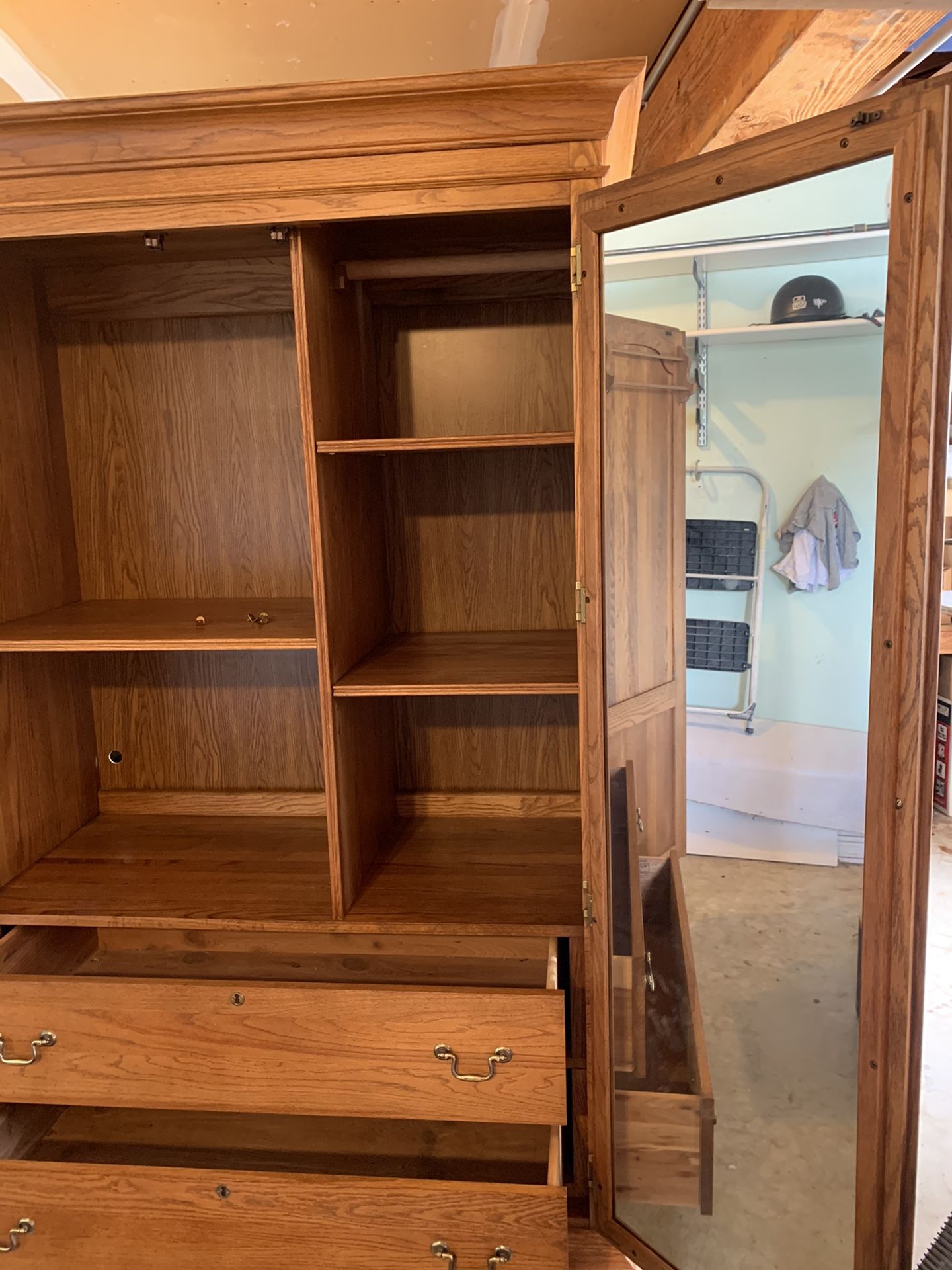 Kincaid Governor’s Oak Armoire/Wardrobe for Sale in Federal Way, WA ...