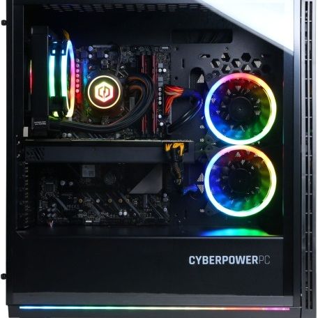 CyberPowerPC ELUNA 242V Premium RGB Gaming Case Mid-Tower w/ Tempered ...