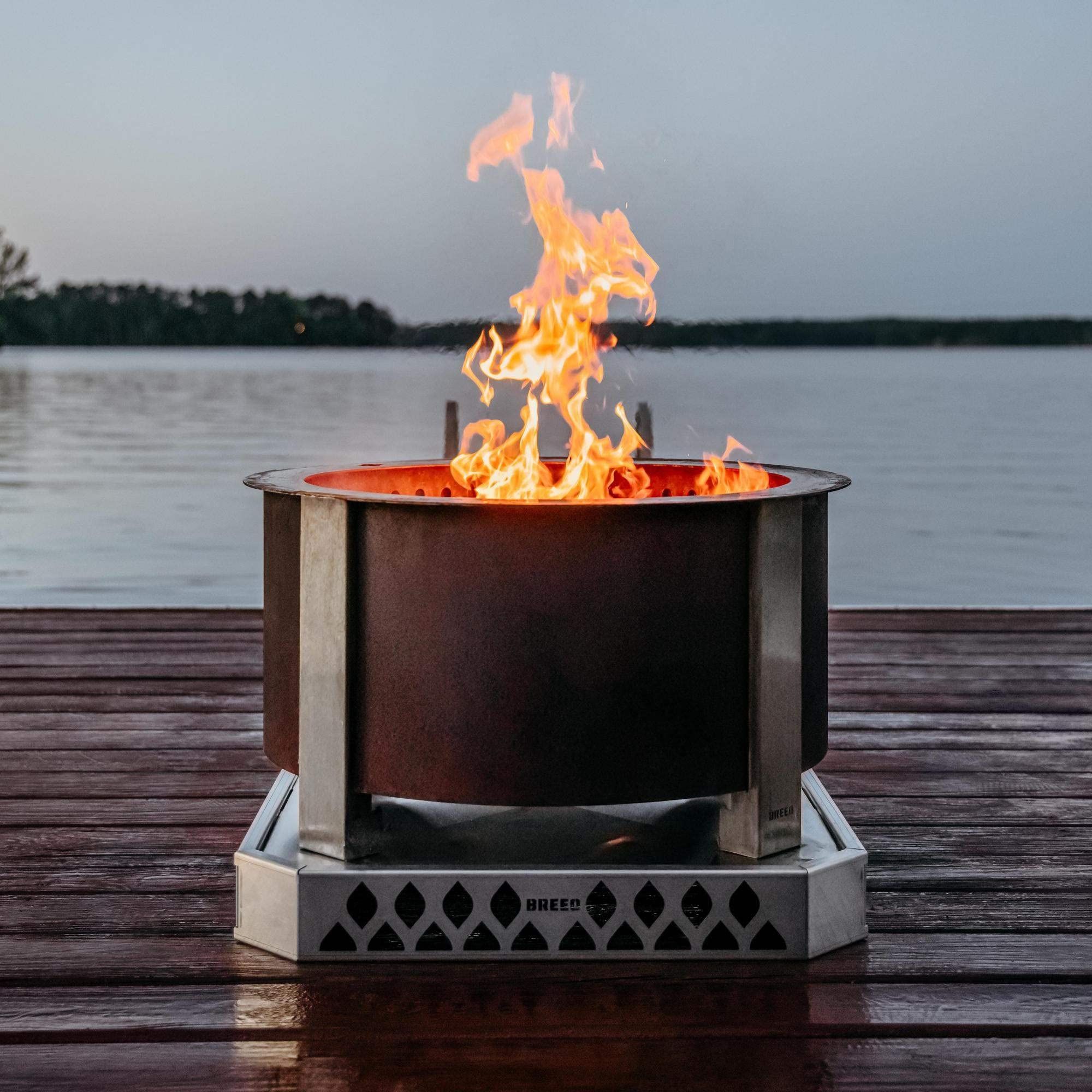 Brand New Breeo Smokeless Fire Pit X 19 With Cover, Corten Steel for ...
