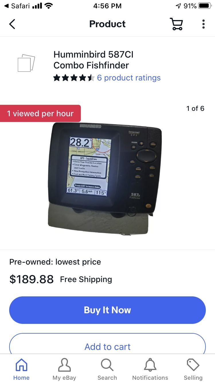 Hummingbird Fishfinder/GPS for Sale in Sayreville, NJ - OfferUp