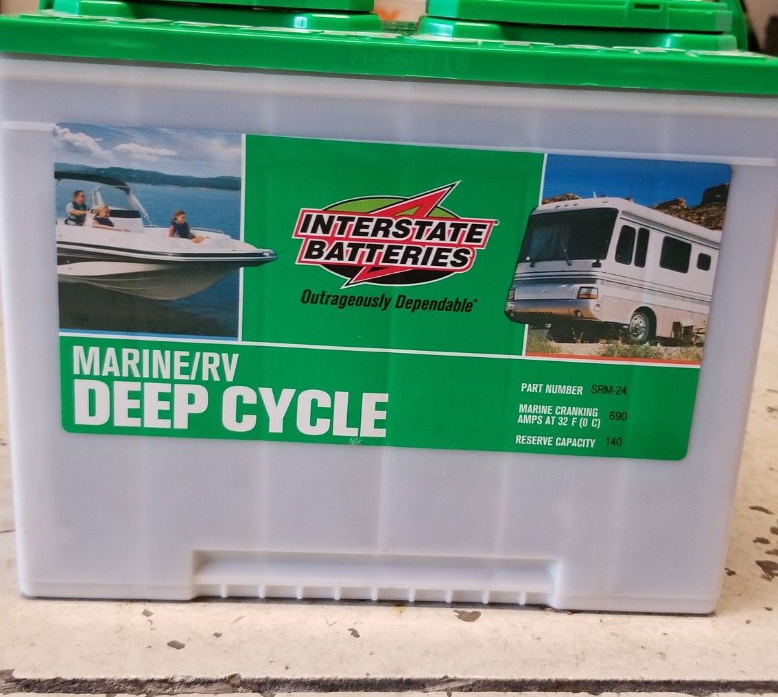 Interstate Deep Cycle Marine Battery SRM-24 for Sale in Tampa, FL - OfferUp