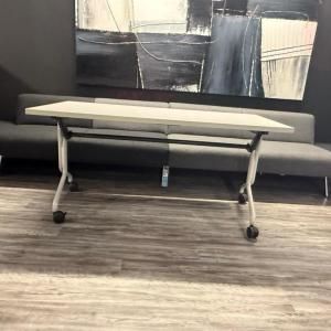Haworth 60”x30” Nesting Tables – White Speckled Grey, Easy-Glide ...