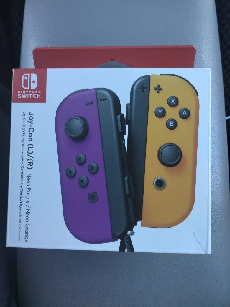 Nintendo Switch Controller -Color Neon Purple -Neon Orange for Sale in ...