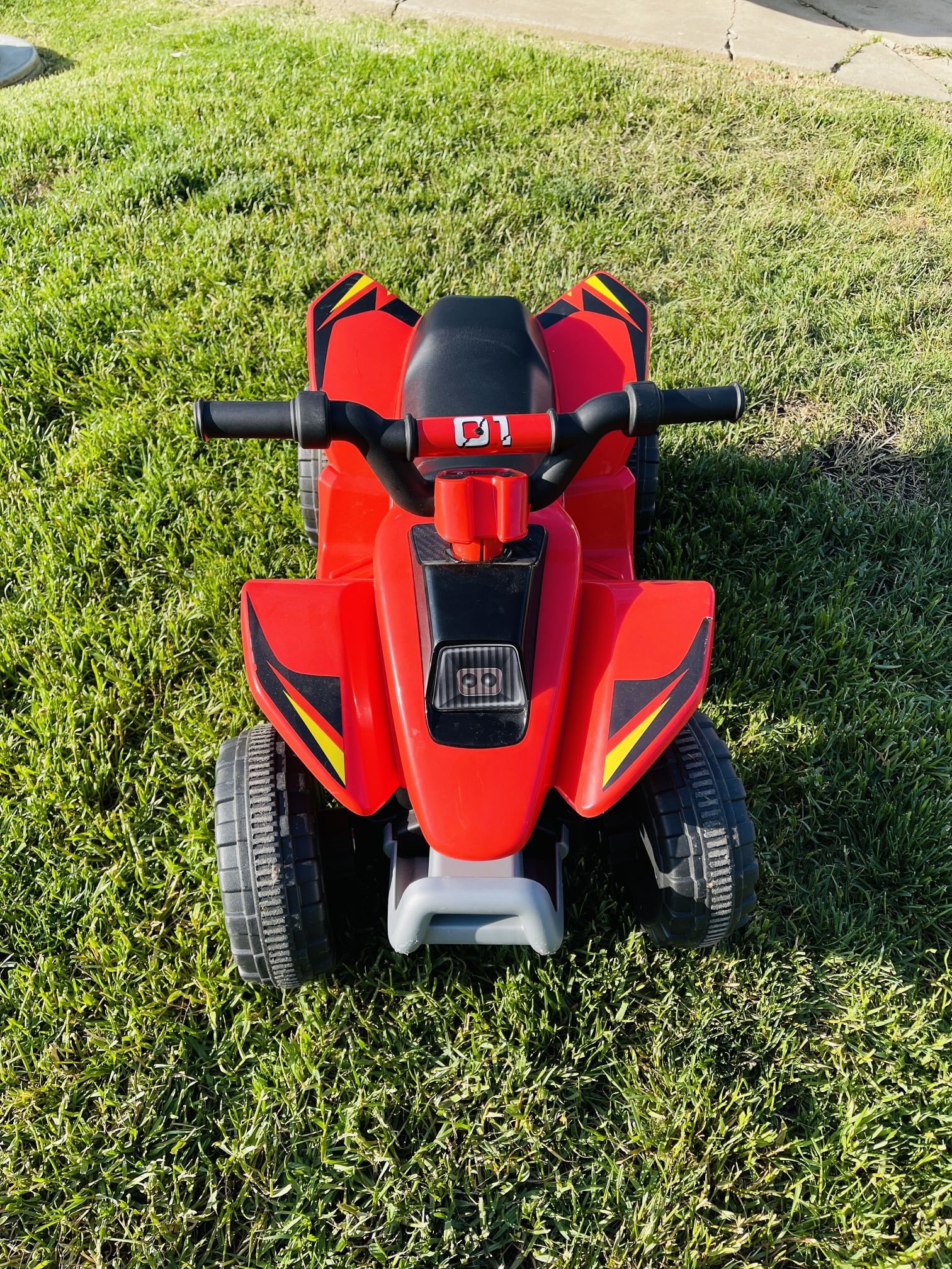 HONEY JOY Ride On ATV, 6V Mini Off-Road Battery Powered Motorized Quad ...