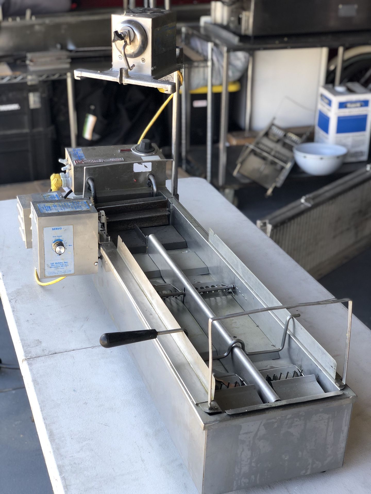 Electric dual lane 2400 lil orbit mini donut machine maker for Sale in ...