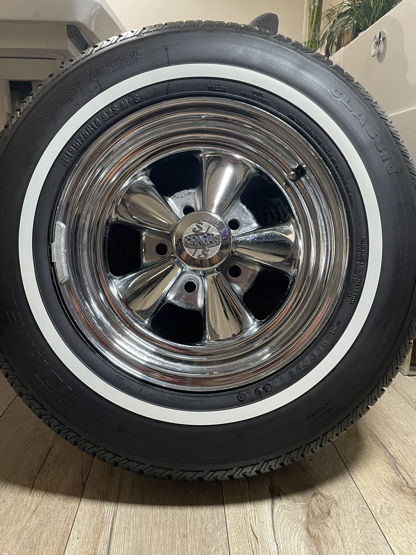 Cragar SS 14” Rims Wheels With New White Wall Tires for Sale in Los ...