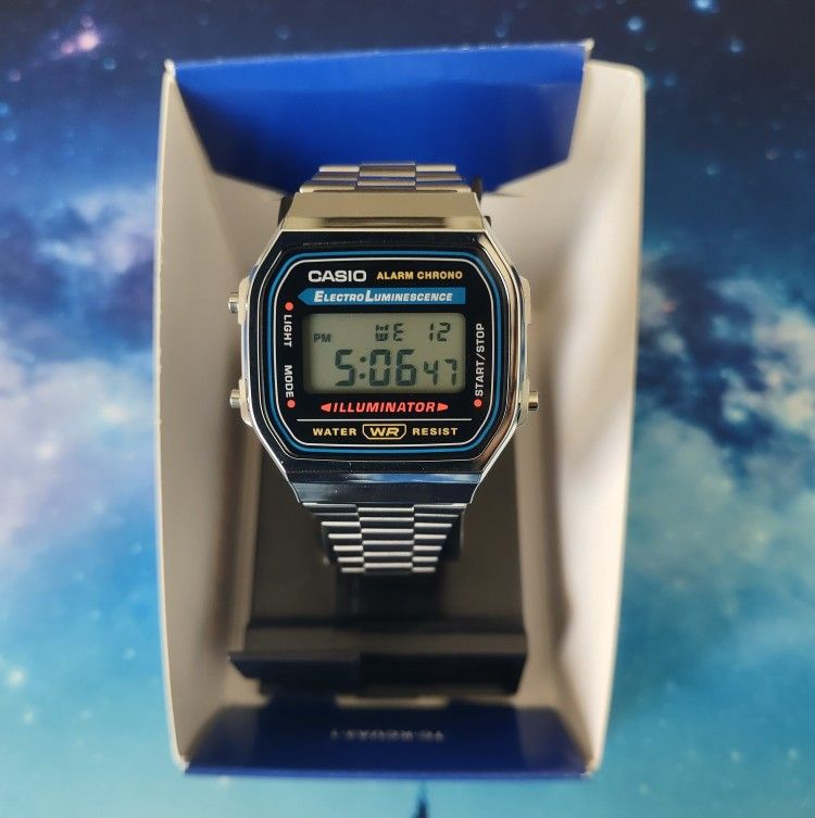 Casio Illuminator Digital Watch Men 35mm 3298 A168 Chronograph ...
