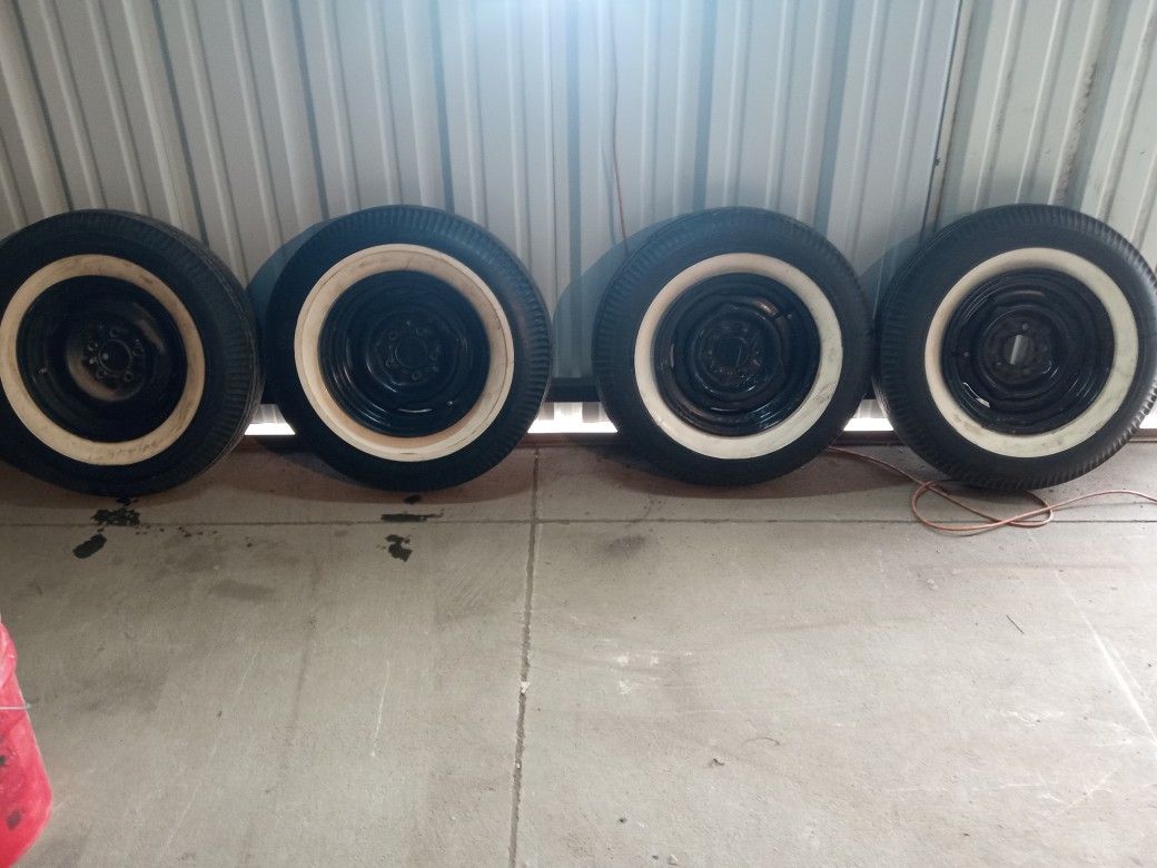 Old School Pie Crust Tires And 14 In Steelies. for Sale in Irving, TX ...