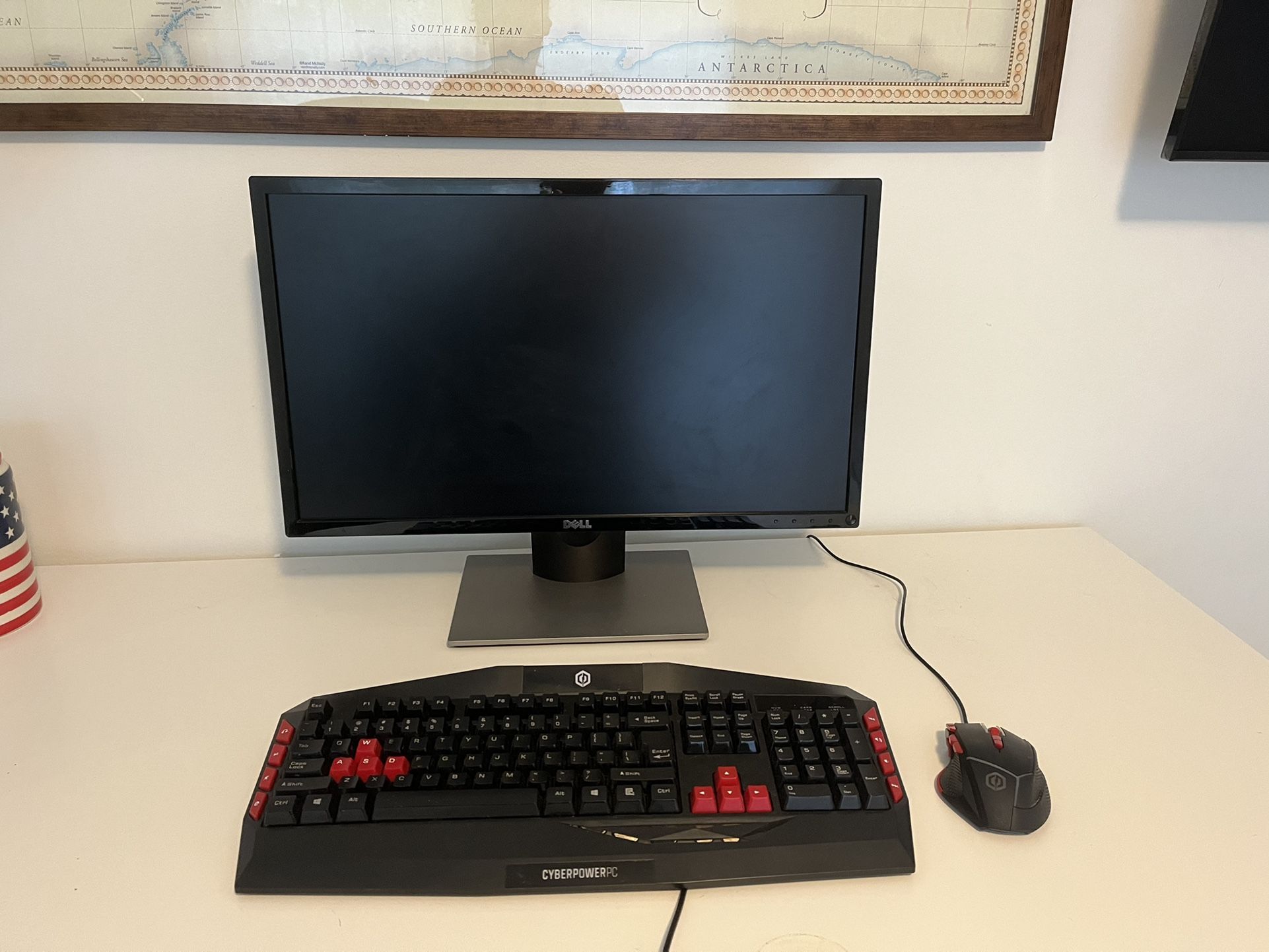 DELL 22” inches monitor + CYBERPOWERPC Black/Red Gaming Keyboard and ...