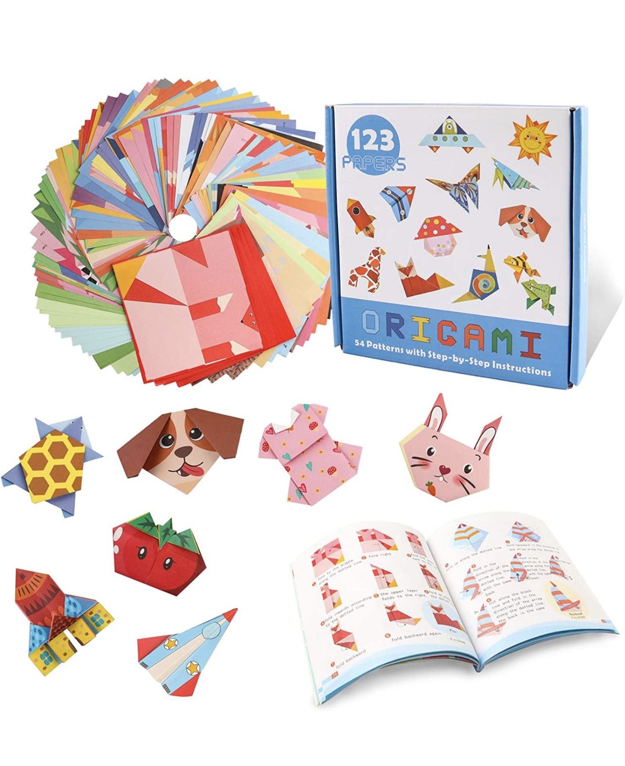 Double Sided Origami Paper Kits for Kids 6-12, Origami Book STEM ...