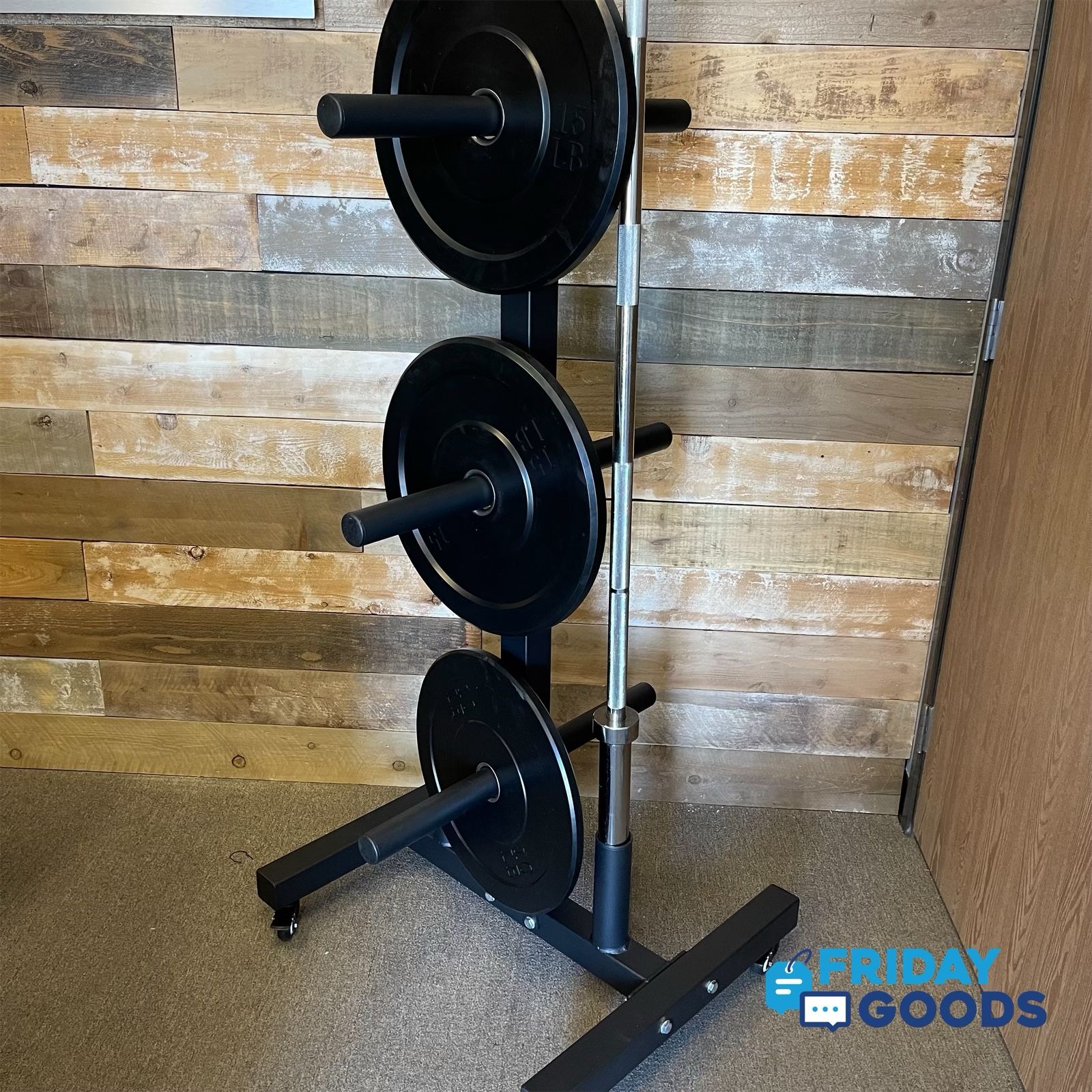 Brand New Portable Olympic Bumper Plates Weight Plate Tree Rack Storage ...