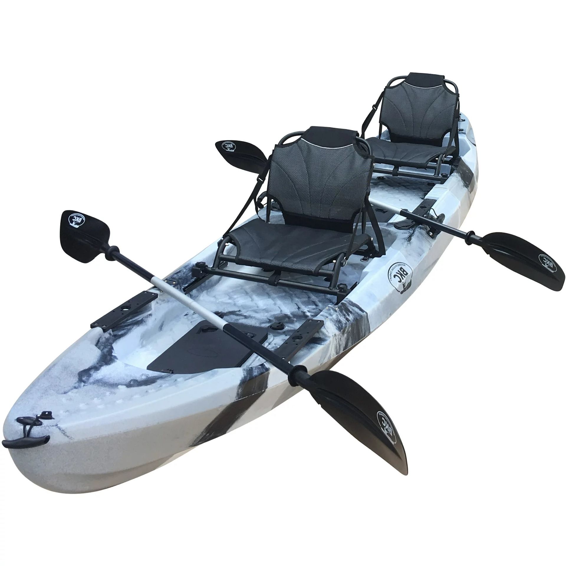 Gray Camo Brooklyn Kayak Company (BKC) 13-FT Tandem 2 Person Kayak with ...