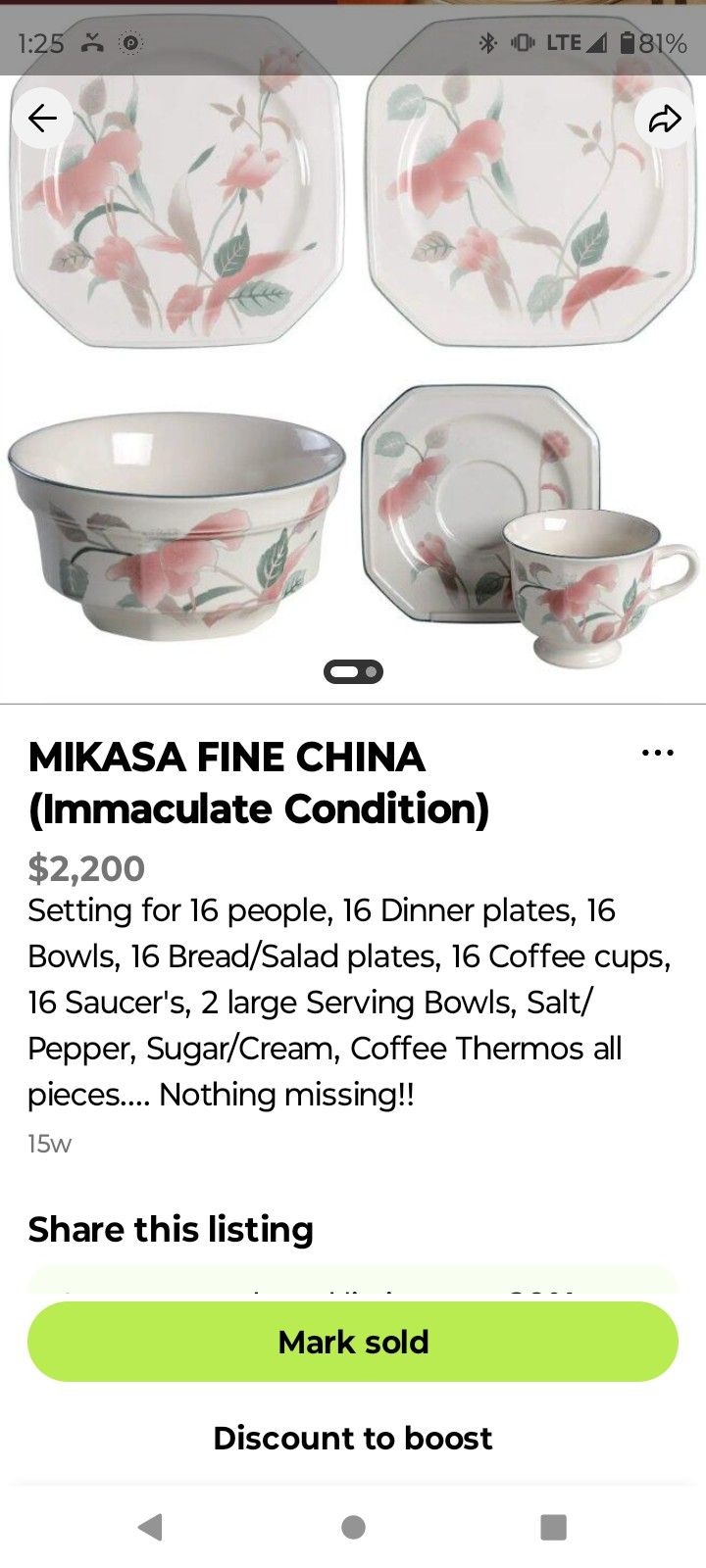 Mikasa China Dinnerware for Sale in Key Largo, FL - OfferUp