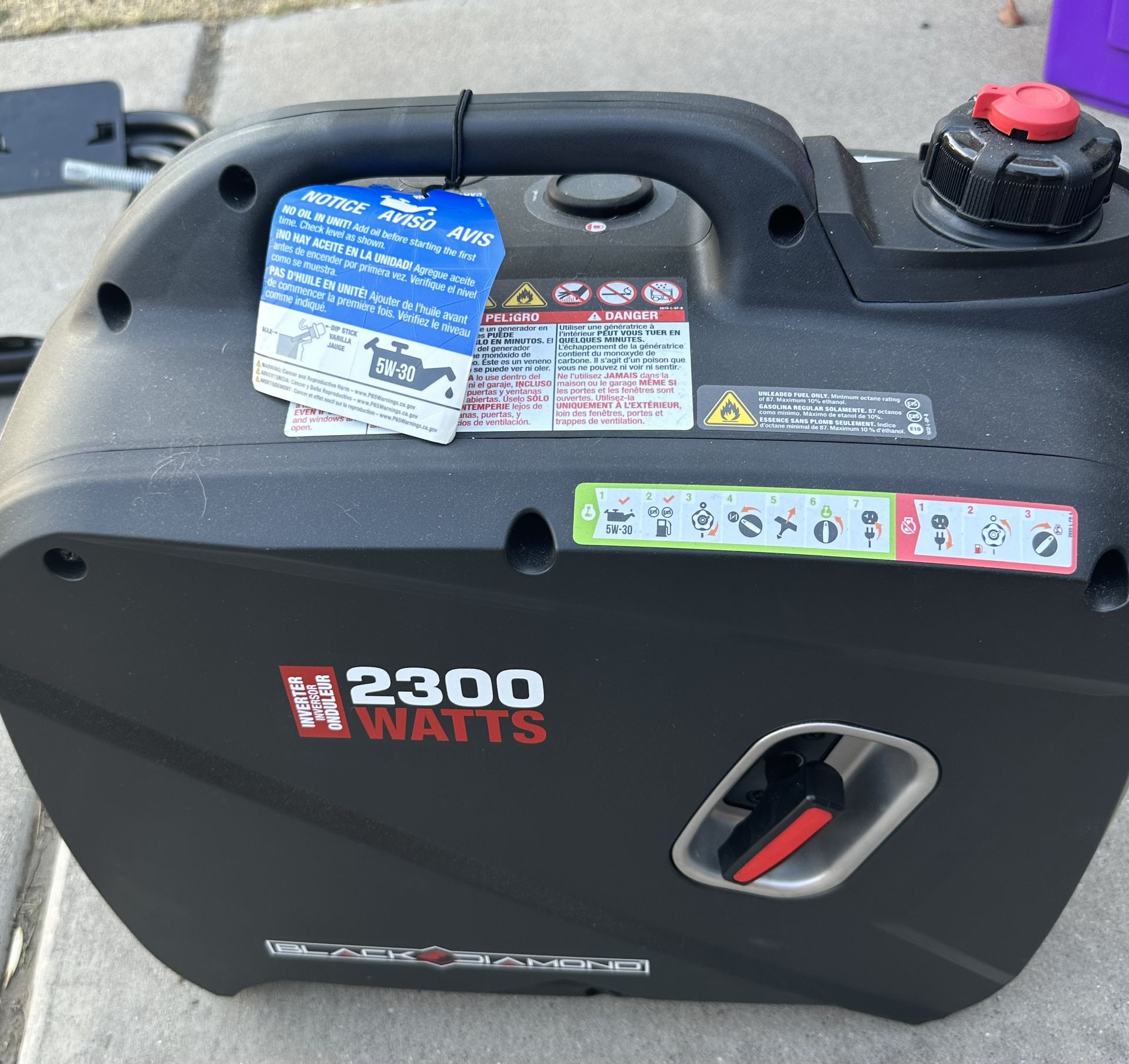 Black Diamond 2300 Inverter Generator for Sale in Phoenix, AZ - OfferUp