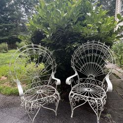 Vintage Wrought Iron Chairs John Salterini Style Peacock Chairs for Sale in Guilford CT OfferUp