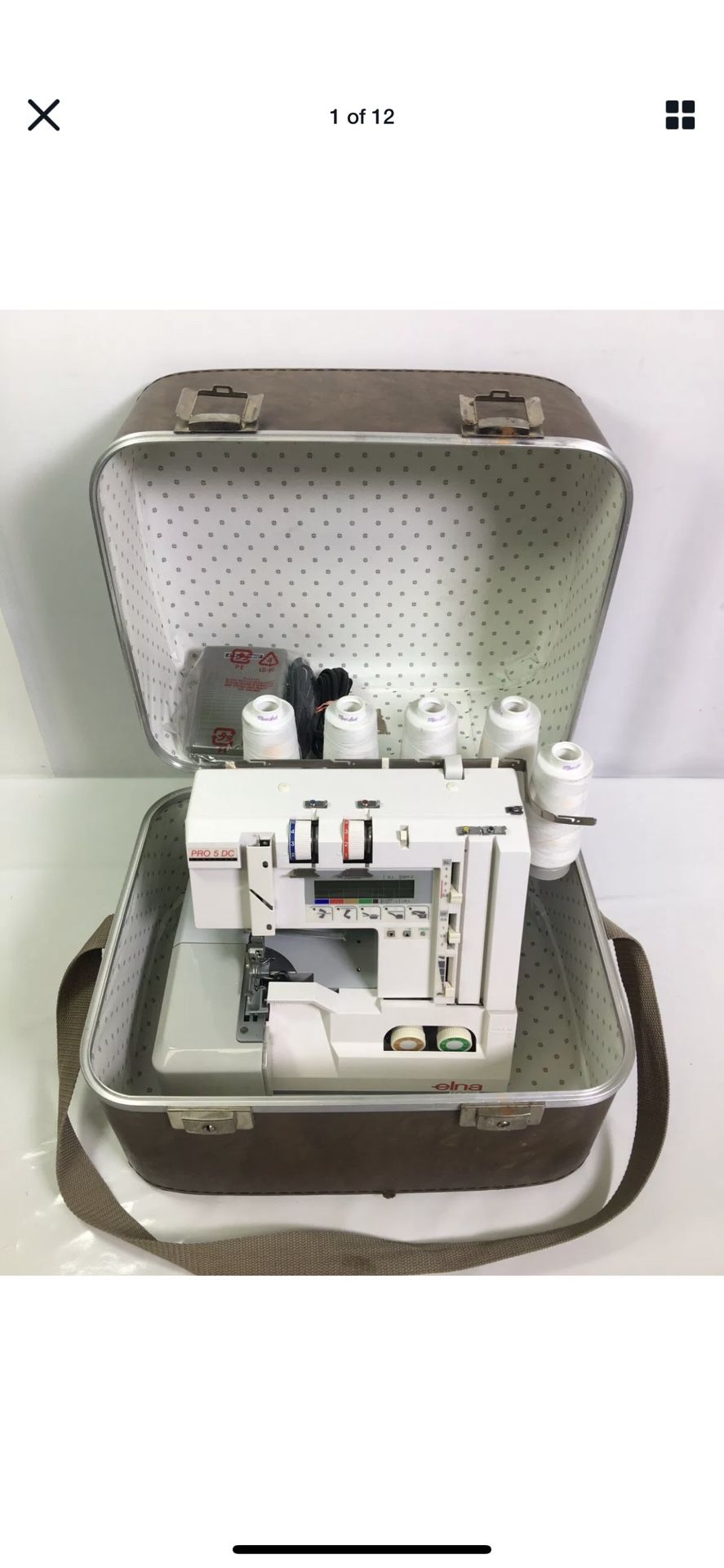 ELNA Lock Pro 5 DC Electronic Overlock Serger Sewing Machine Foot Ped ...