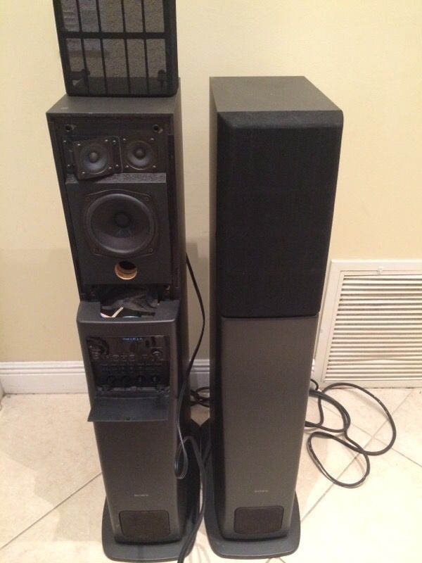 Sony SA-VA3 tower speakers with built in receiver and subwoofer for ...
