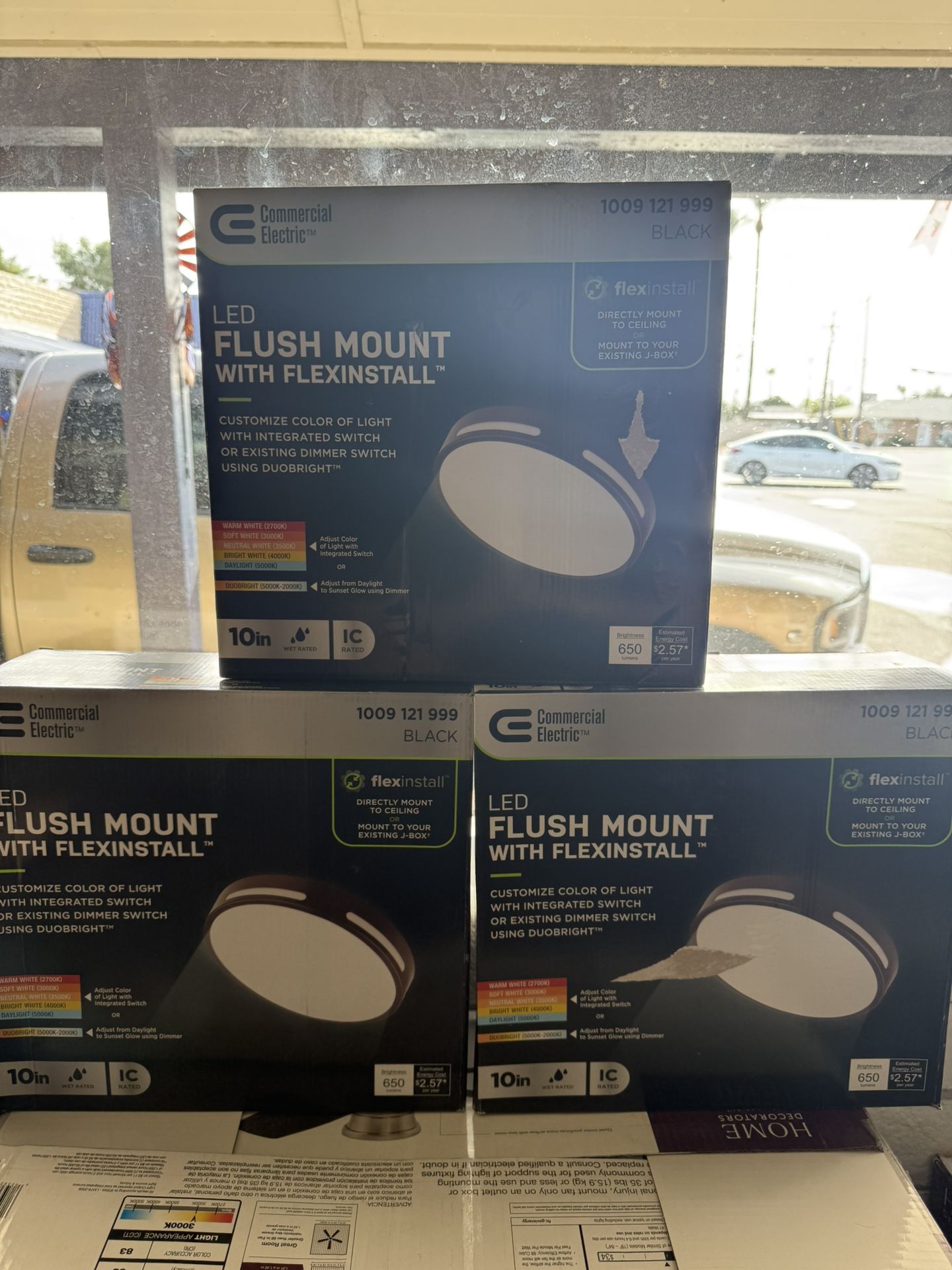 Flexinstall 10 in. Matte Black Cut Out Integrated LED Recessed Ceiling ...