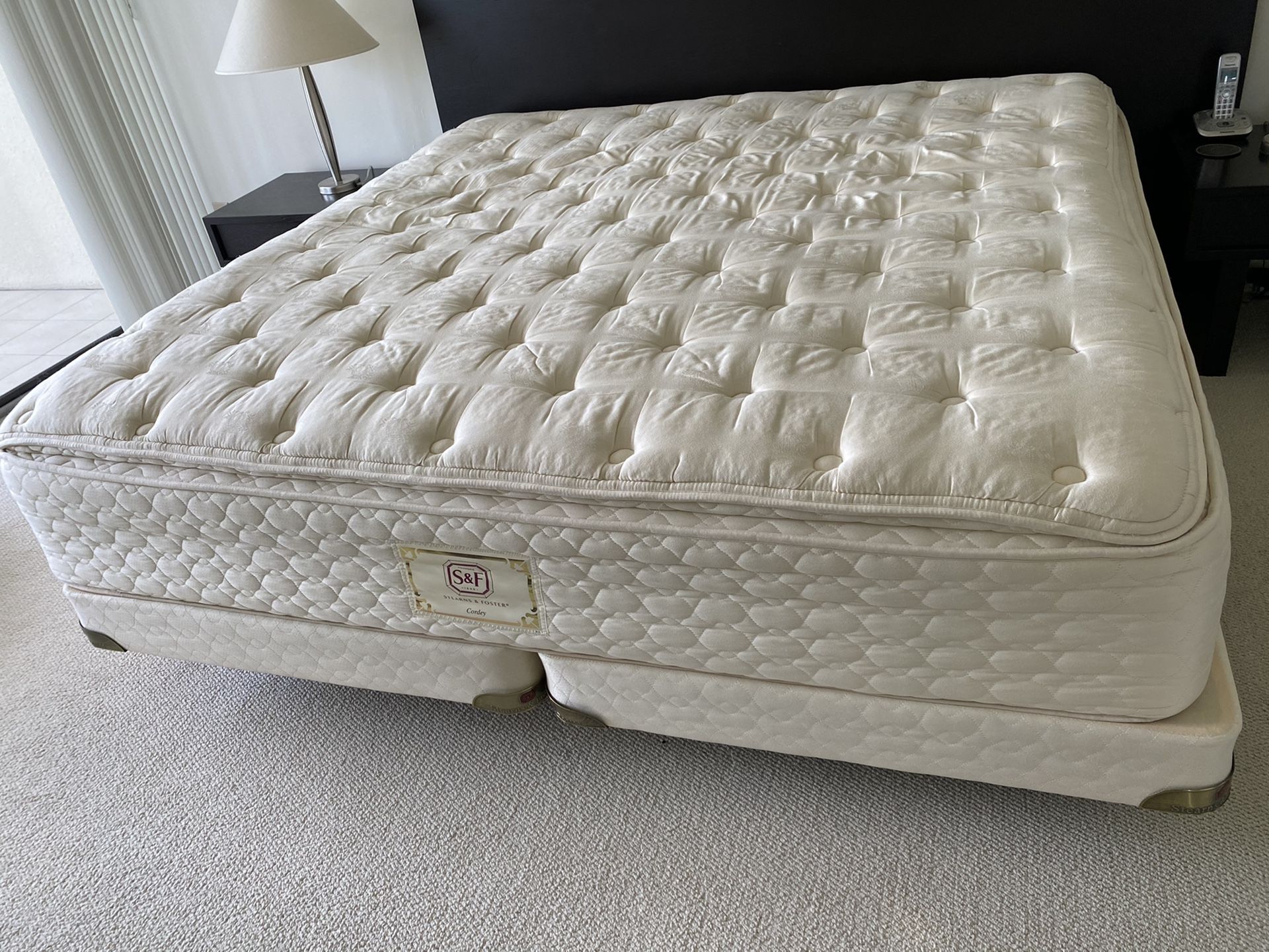 STERNS & FOSTER king mattress with box and frame for Sale in Boca Raton ...