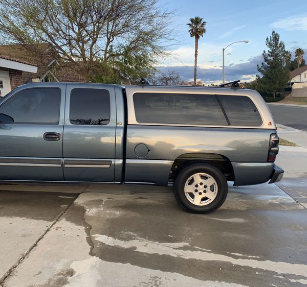 Camper shell 6.5ft Chevy Silverado 1998-2006 for Sale in Riverside, CA ...