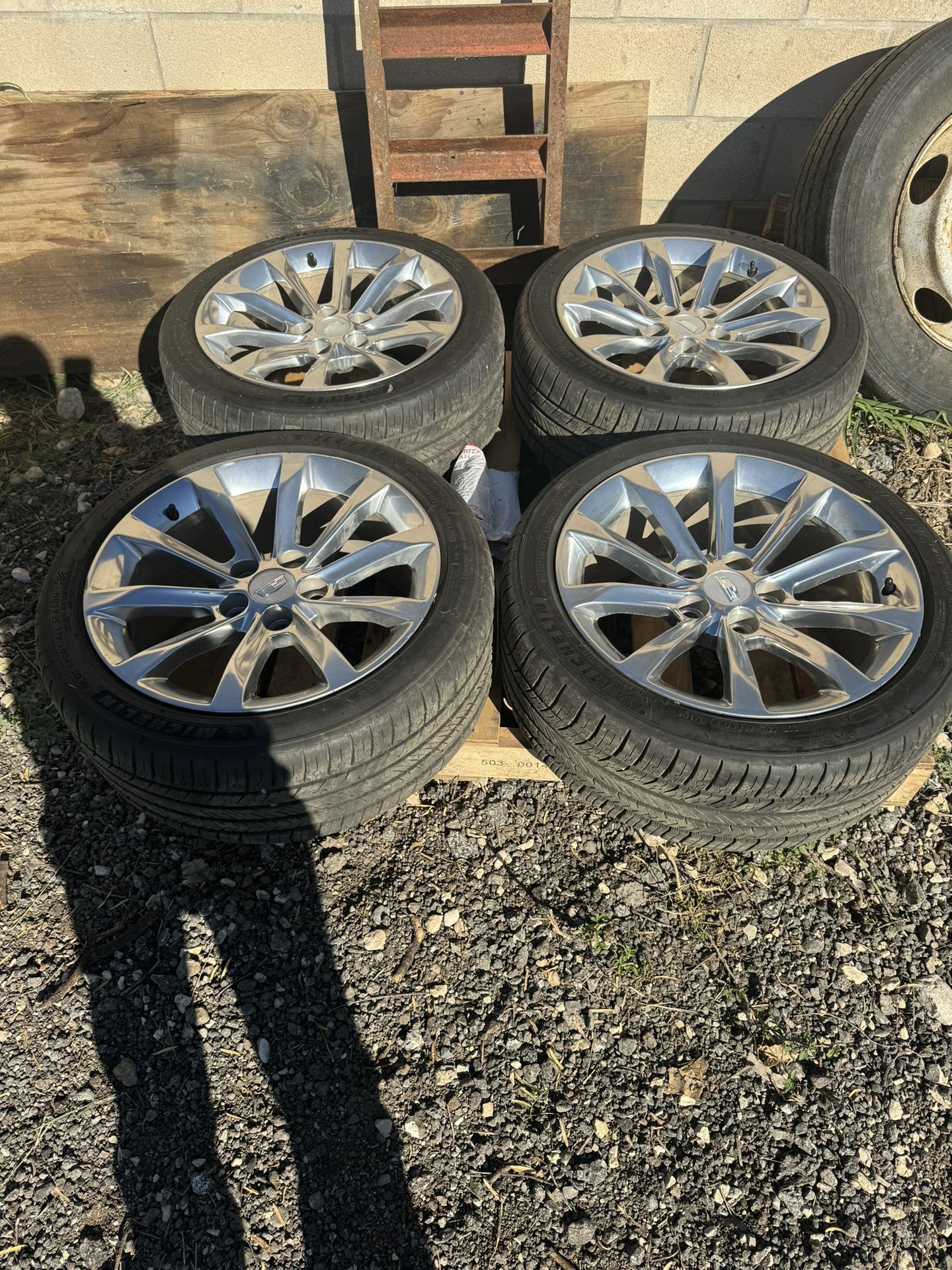 Four like new chrome Michelin 245/40 Zr 18, CTS rims $1000 or best ...