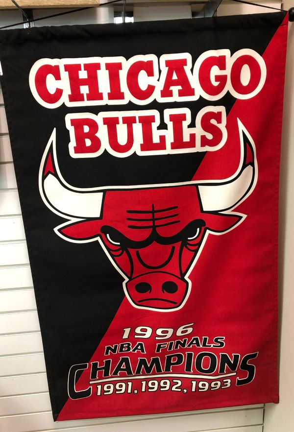Chicago Bulls 6 Championships Banners