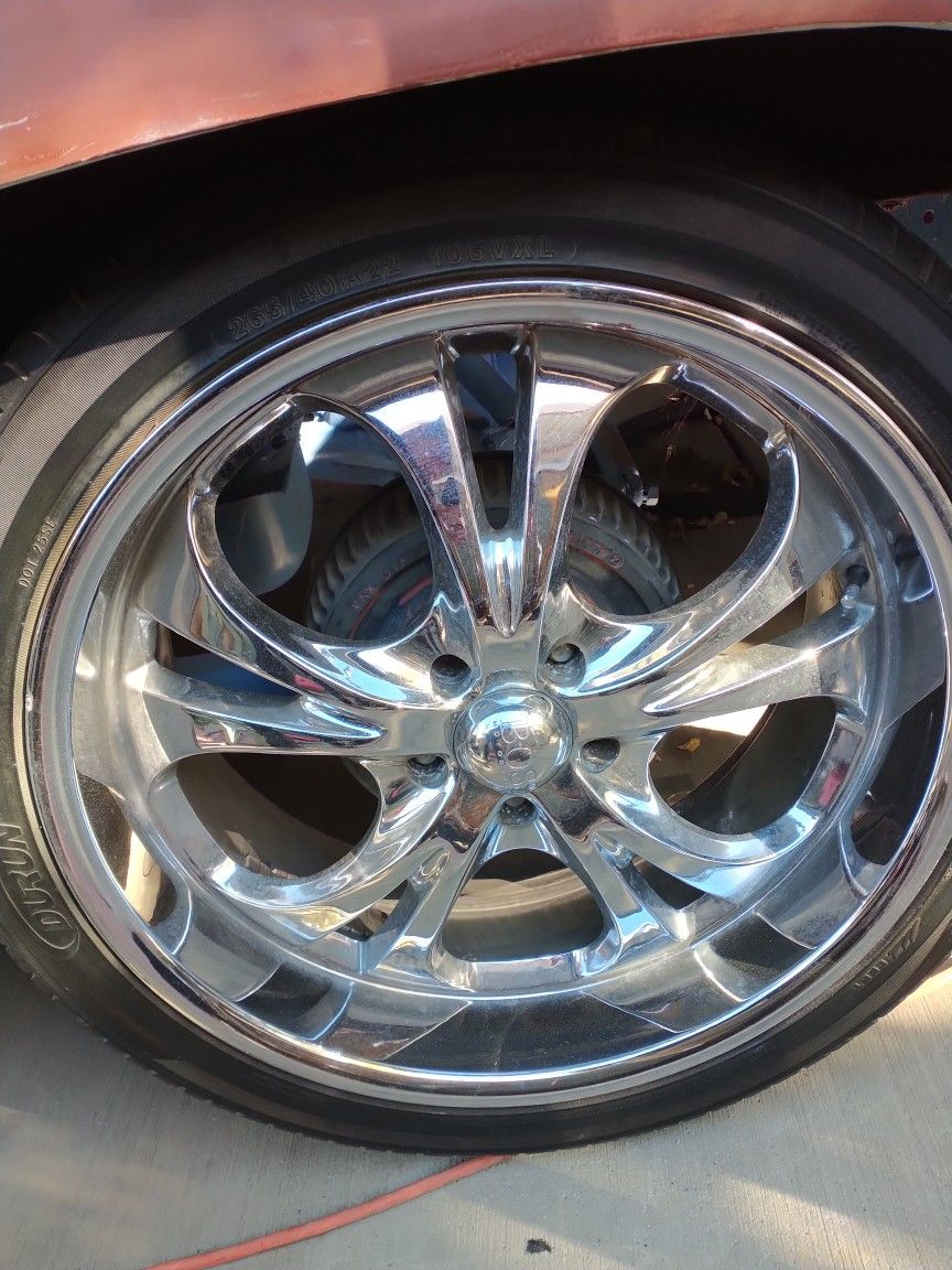 22" Boss Wheels and Fair Tires For Obs Chevy for Sale in Palmdale, CA ...