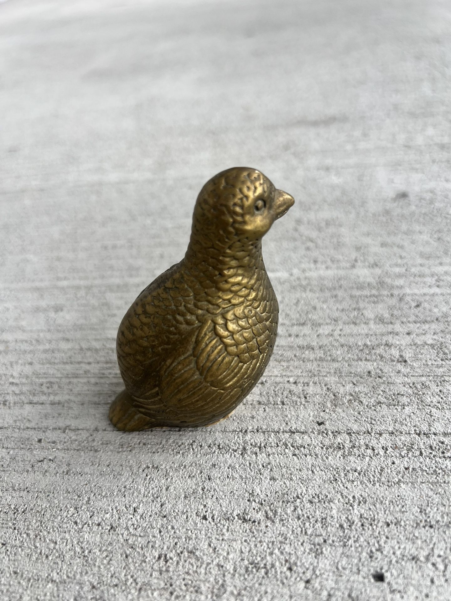 Vintage Solid Brass Quail Bird Figurine 3” Tall Small Decorative ...