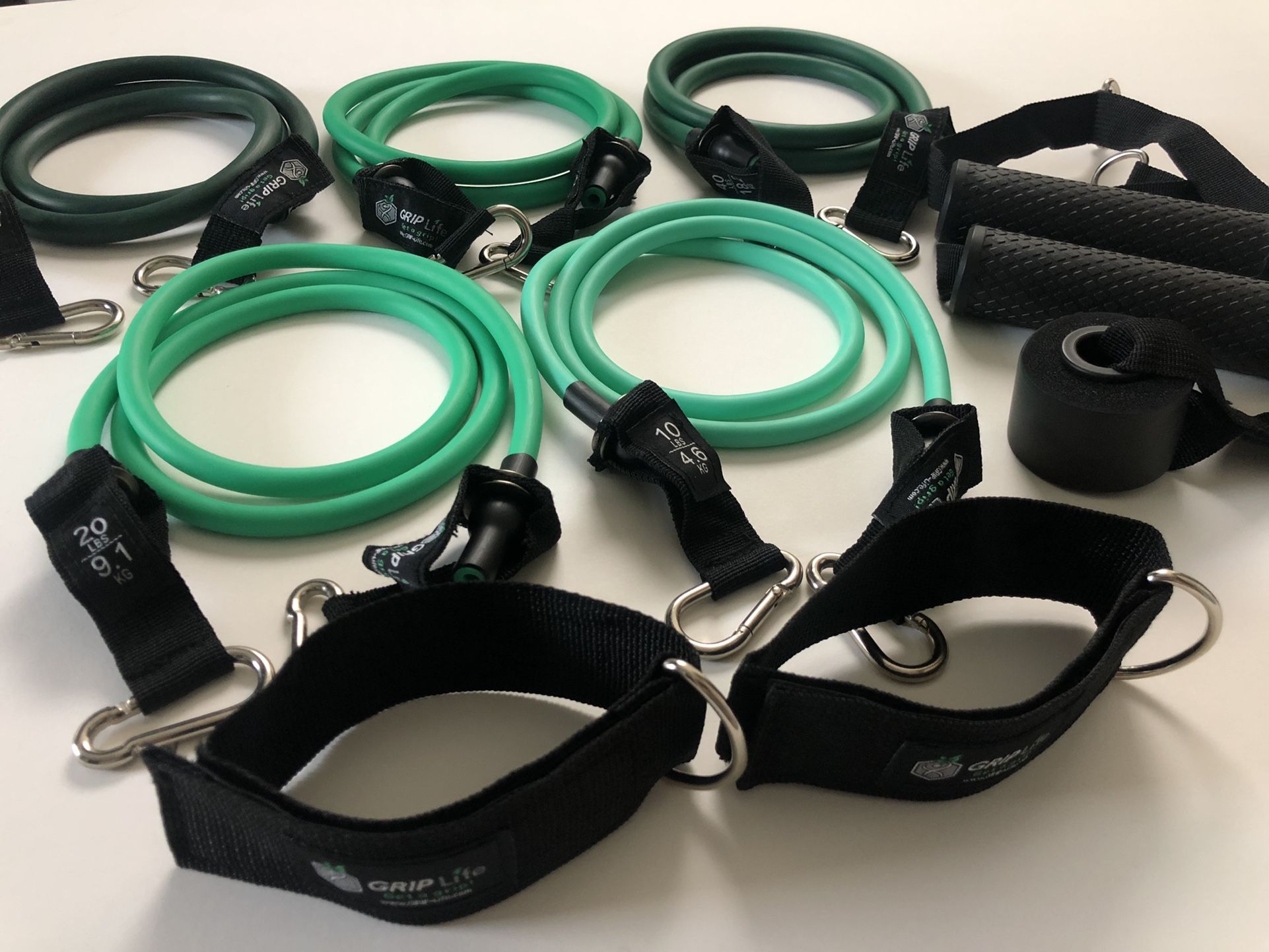 NEW Hypoallergenic Home Gym Resistance Bands Indoor Fitness Set ...
