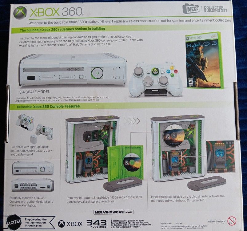 XBOX 360 MEGA SHOWCASE MICROSOFT COLLECTOR'S BUILDING SET.1342pcs ...