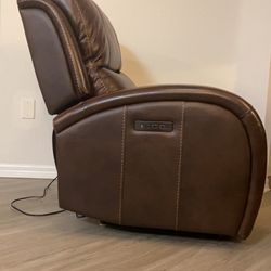 Leiston Leather Dual Power Recliner with USB Power Outlet for Sale in Miami FL OfferUp