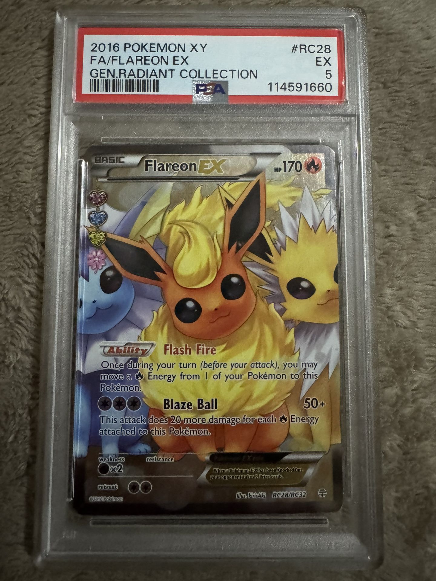 2016 POKEMON GENERATIONS RADIANT COLLECTION FLAREON EX #RC28 PSA 5 ($60 ...