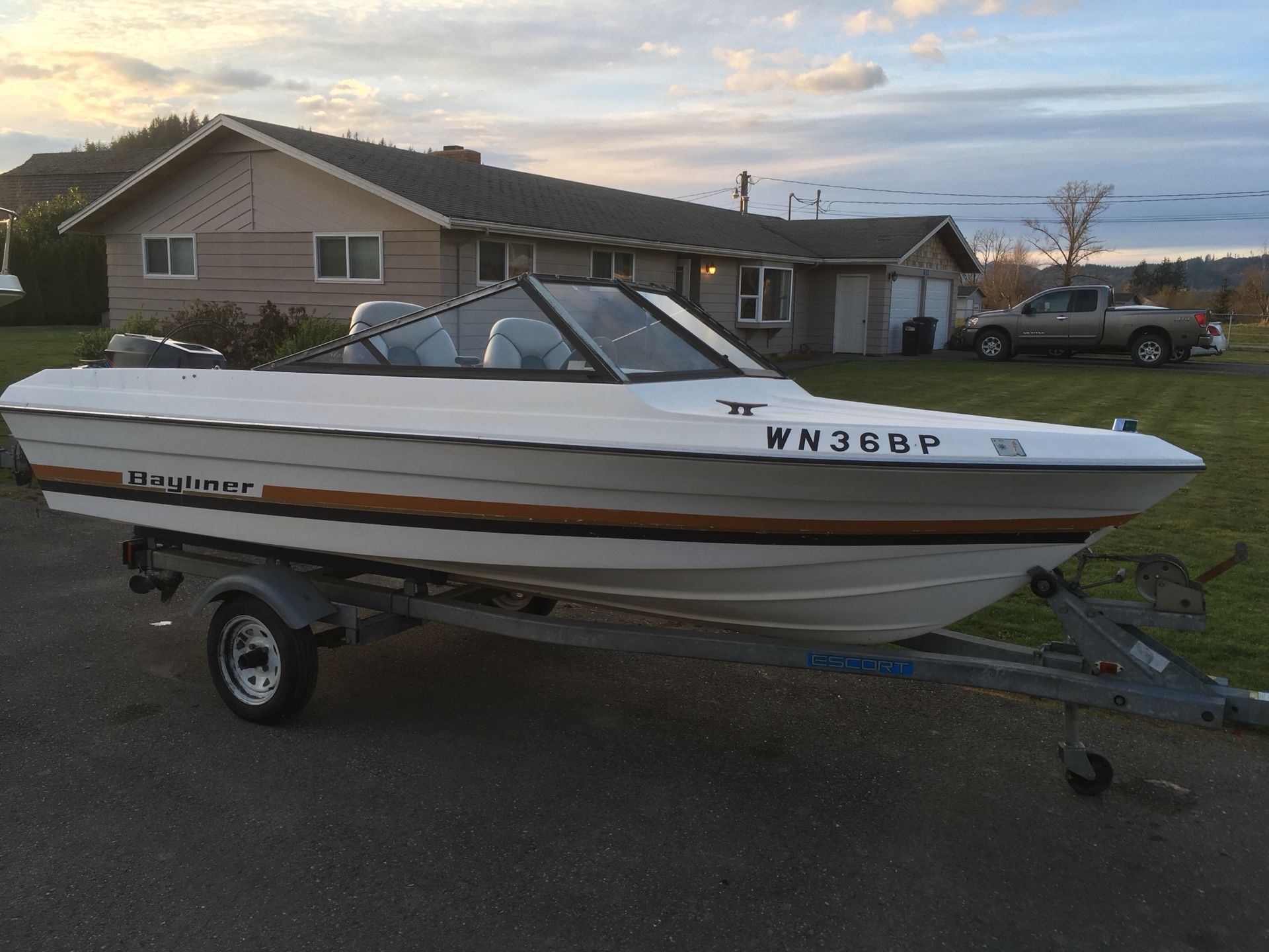 15 foot bayliner, galvanized trailer,and 50 for Sale in Burlington, WA ...