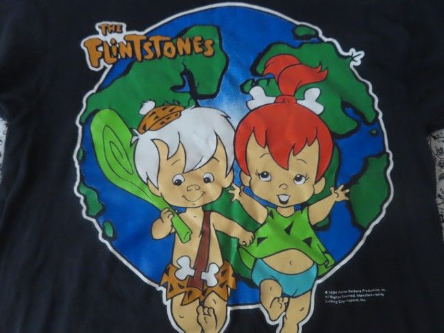 Vintage 90's Hanna-Barbera The Flintstones Bam Bam & Pebbles T-Shirt ...