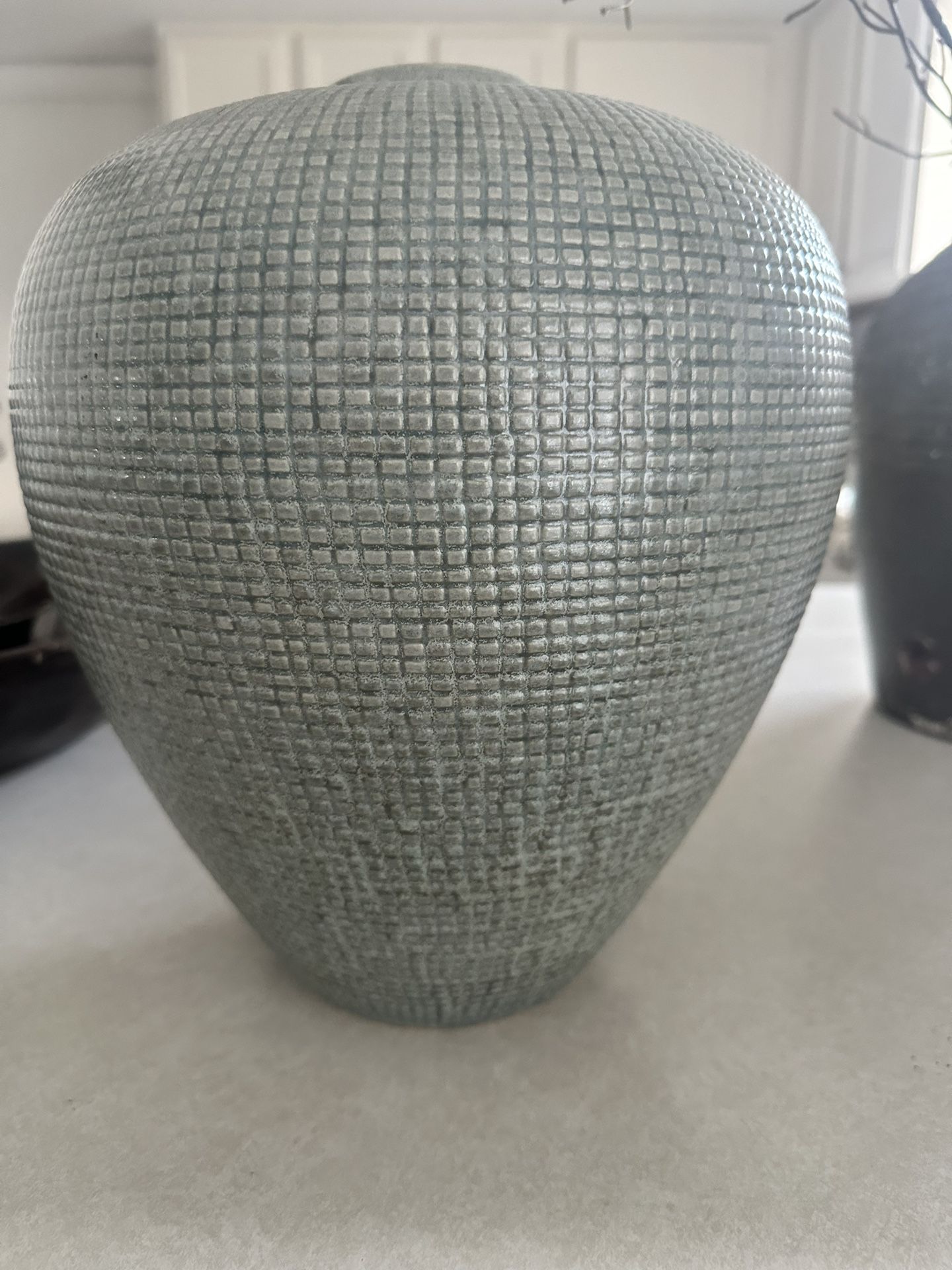 Studio A Mini Check Bulbous Vase - Reactive Silver Blue for Sale in ...